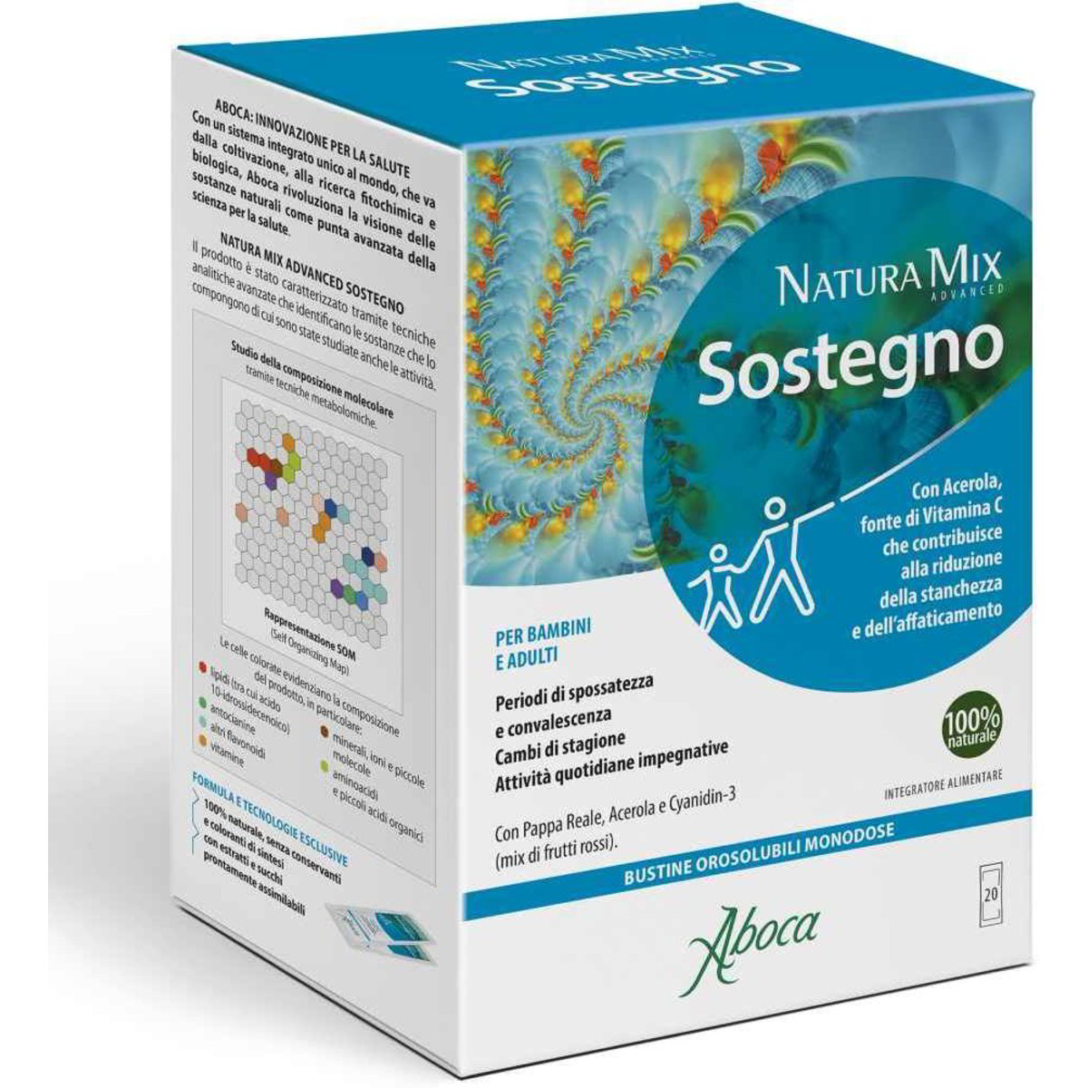 Integratore alimentare meno stanchezza affaticamen ABOCA 20 x 2,5 G ...