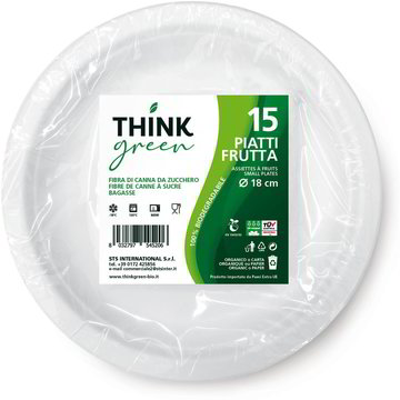 Piatti frutta biodegradabili cm18 x15 THINK GREEN 1 PZ - Coop Shop