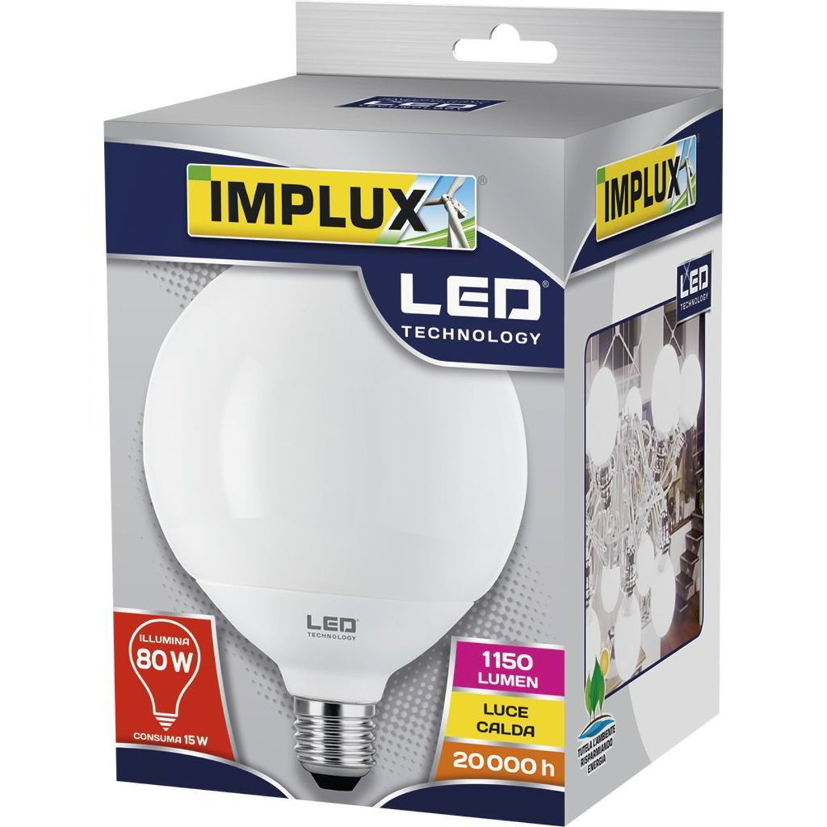 Lampada globo led e27 1150 lumen equivalente a 80w IMPLUX 1 PZ - Coop Shop