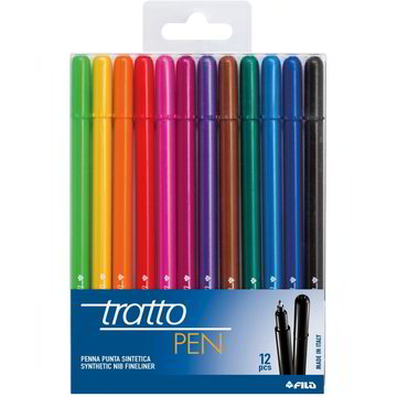 Pennarelli tratto pen colori metal assortiti x12 TRATTO 1 PZ - Coop Shop