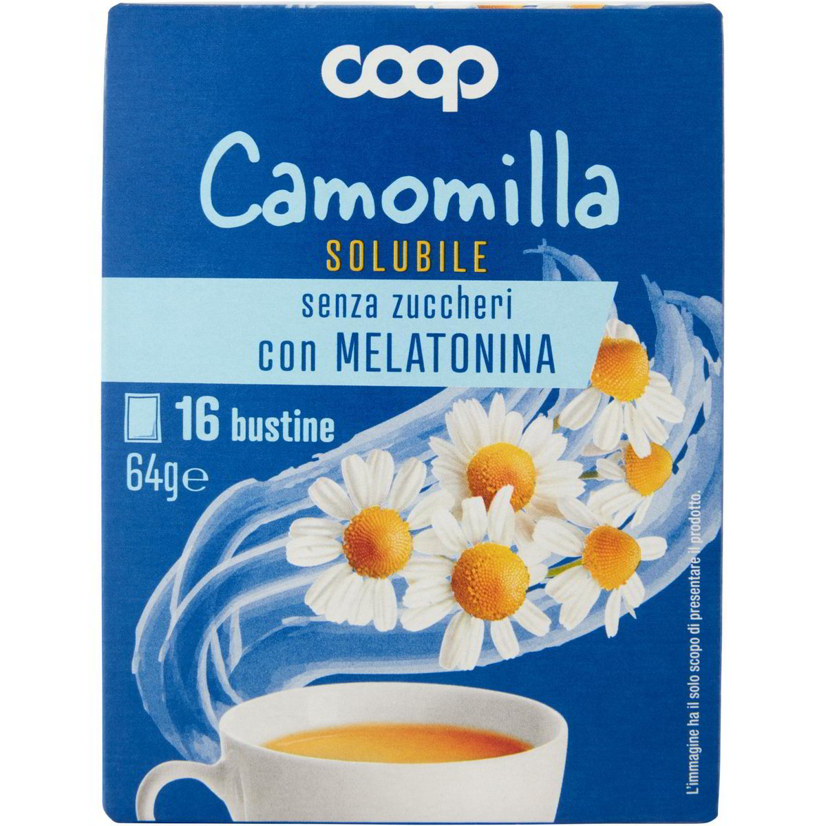 Camomilla solubile no zuccheri con melatonina x16 COOP 64 G - Coop Shop