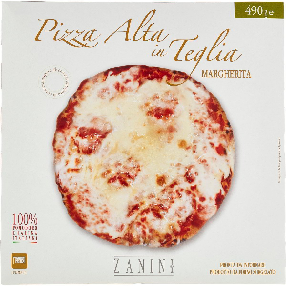 Pizza surgelata alta in teglia margherita ZANINI 490 GR - Coop Shop