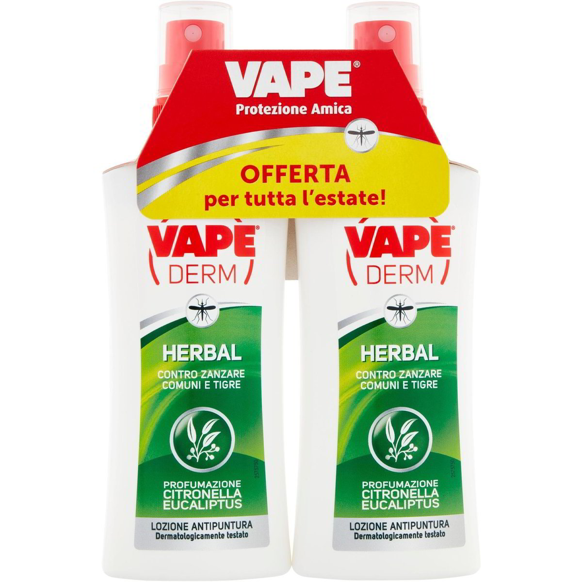 Repellente zanzare derm herbal lunga durata VAPE 2 X 100 ML - Coop Shop