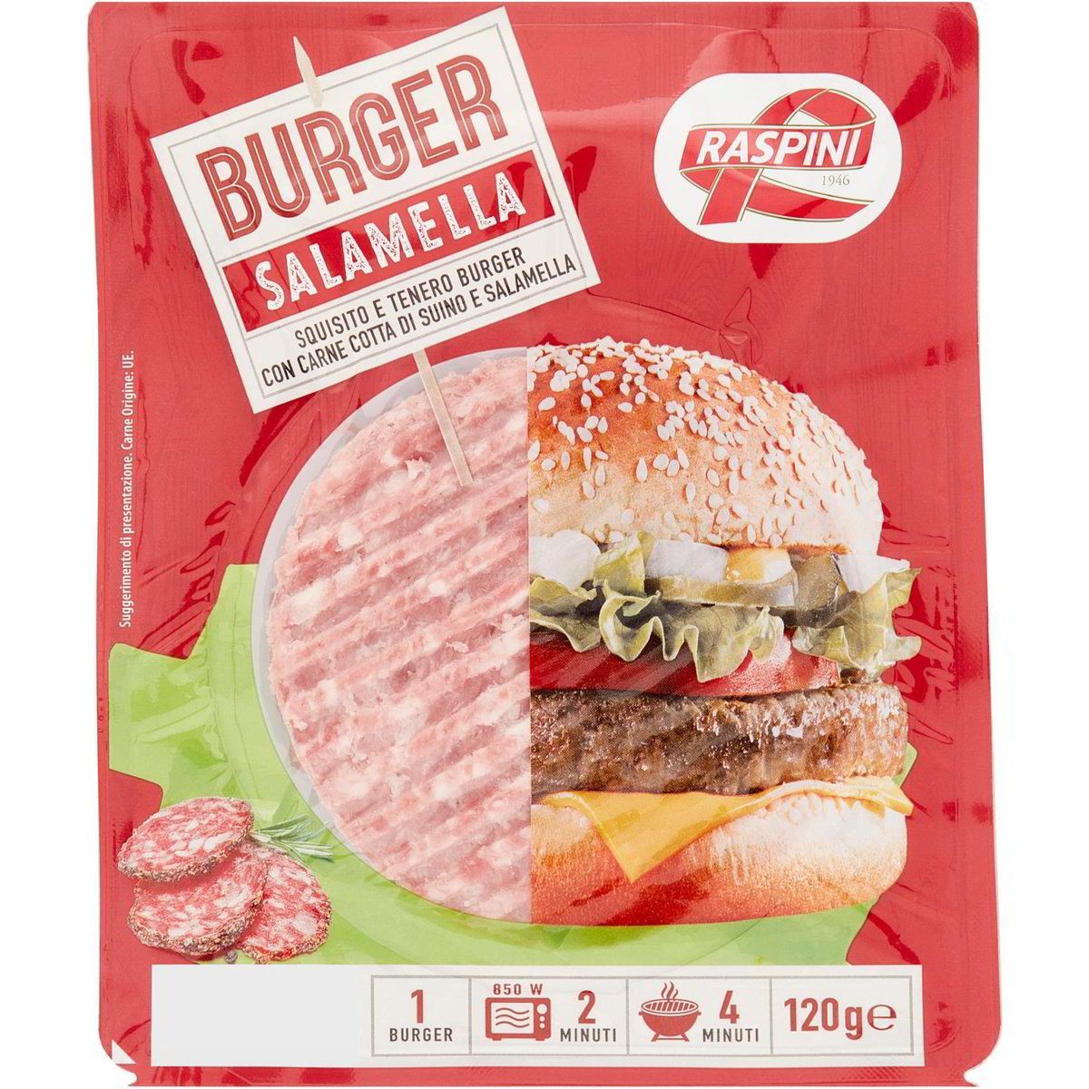Burger salamella RASPINI 120 G - Coop Shop