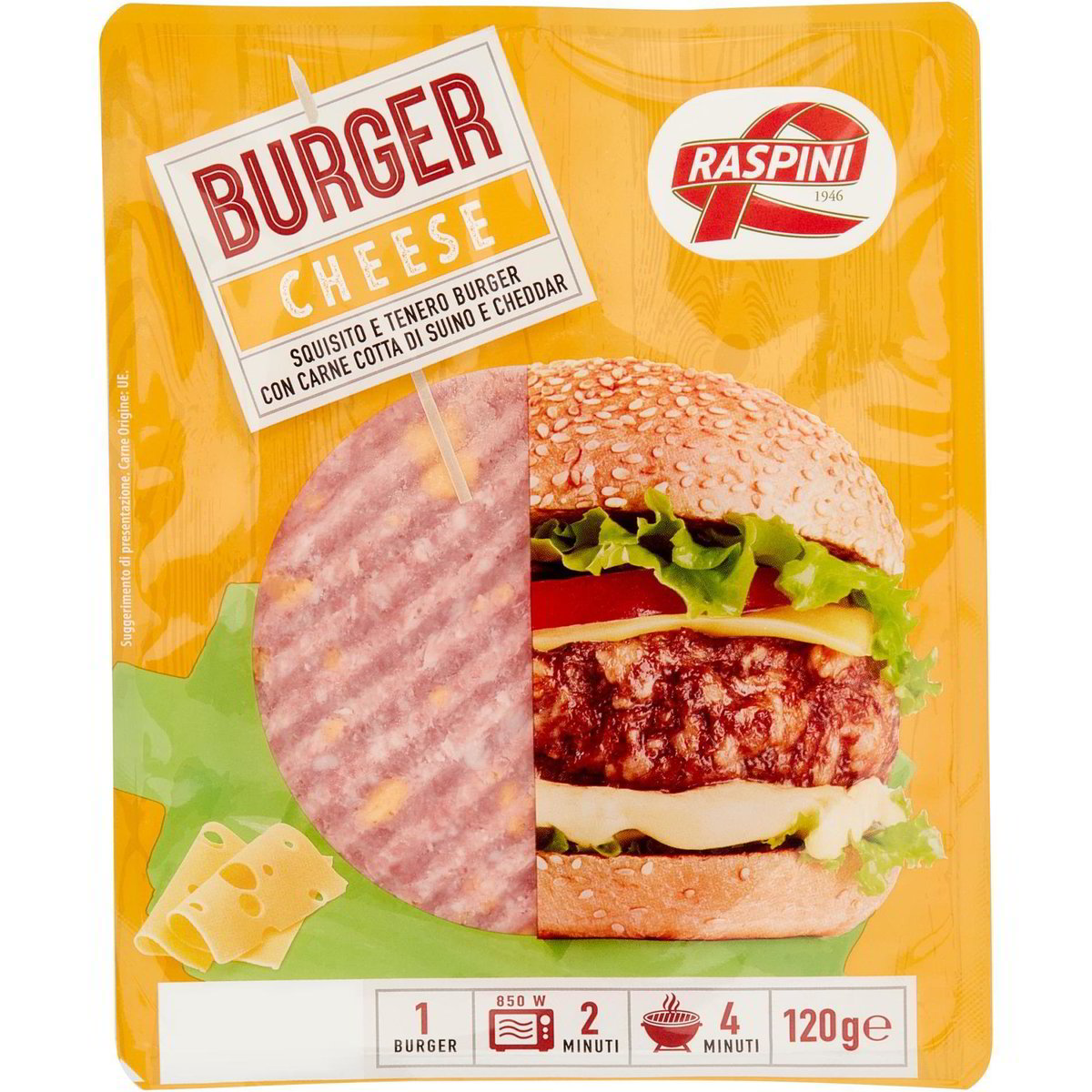 Hamburger di suino con cheddar RASPINI 120 G - Coop Shop