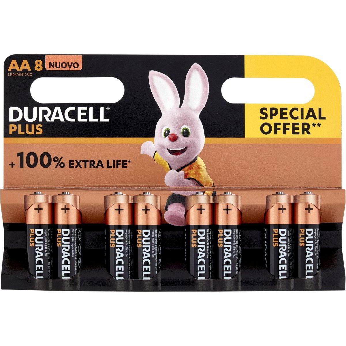 Pile stilo plus aa 100 x8 DURACELL 1 PZ - Coop Shop