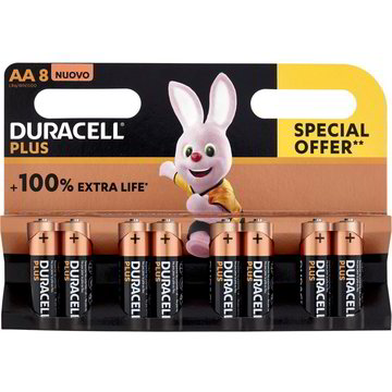 Pile stilo plus aa 100 x8 DURACELL 1 PZ - Coop Shop