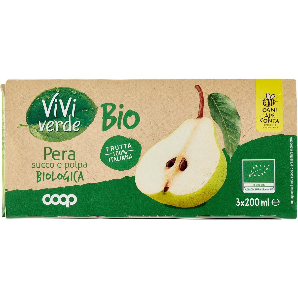 Succo nettare di pera COOP - VIVI VERDE 3 X 200 ML - Coop Shop