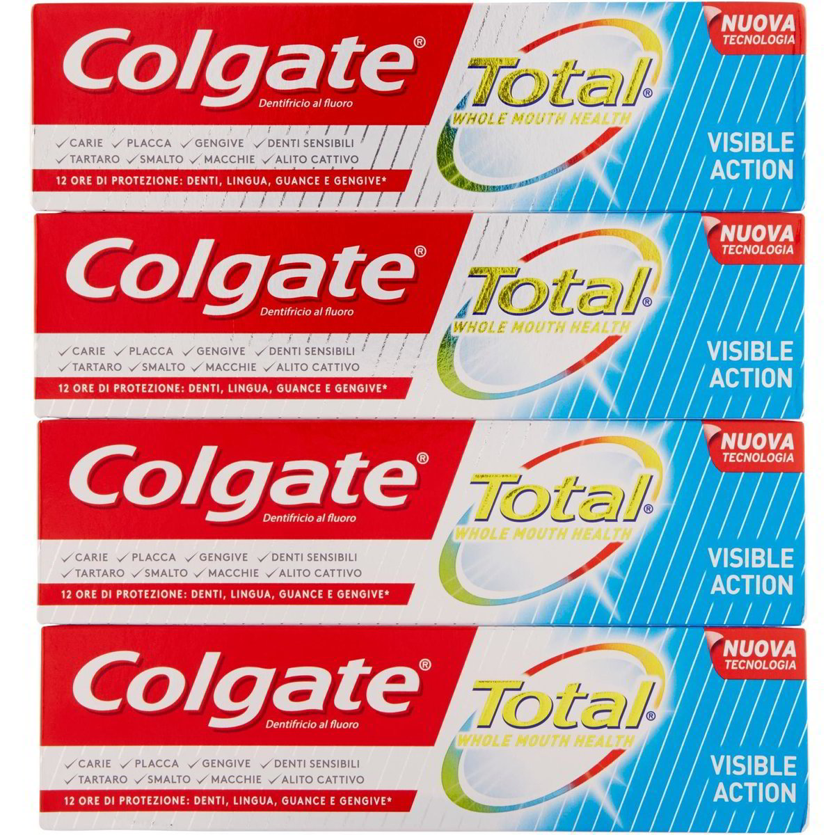 Dentifricio total visible action COLGATE 4 X 75 ML - Coop Shop