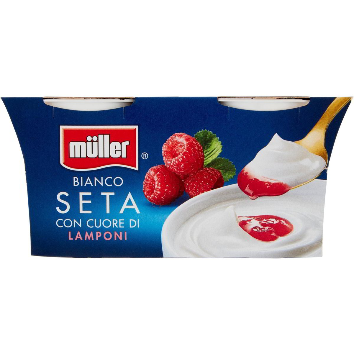 Yogurt bianco seta con cuore di lamponi MULLER 2 X 125 ML - Coop Shop