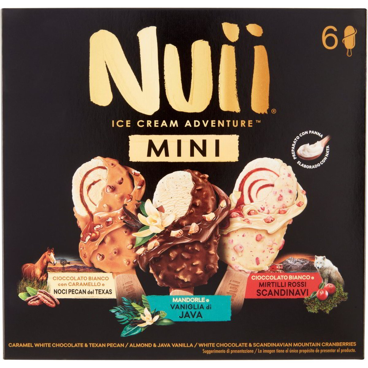 Stecco gelato pecan mix NUII 6 X 42 G - Coop Shop