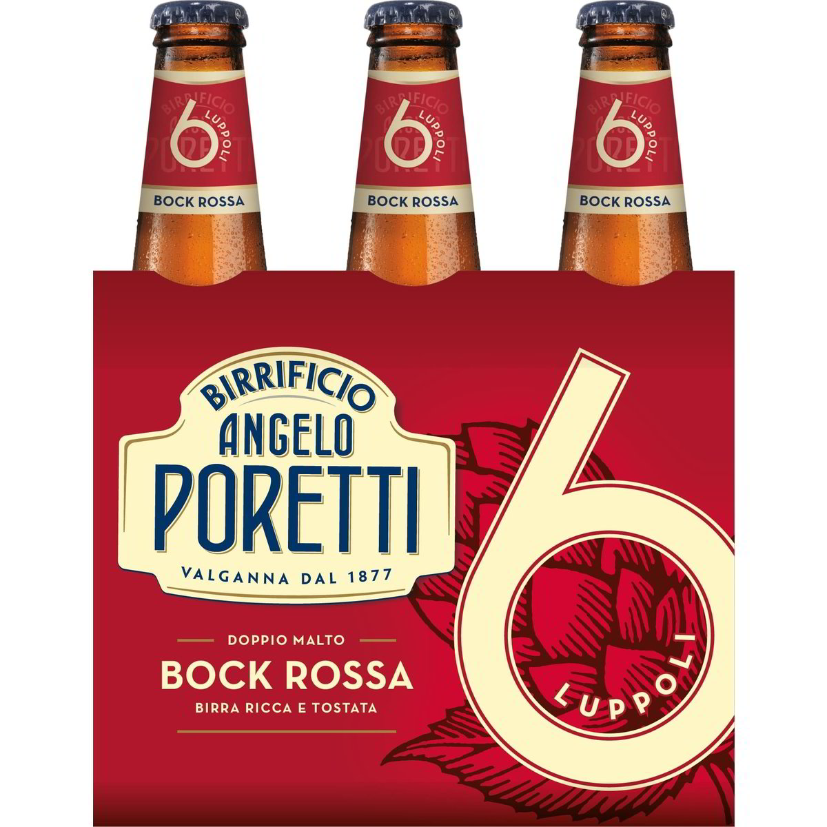 Birra doppio malto 6 luppoli bock rossa BIRRIFICIO ANGELO PORETTI 3 X ...