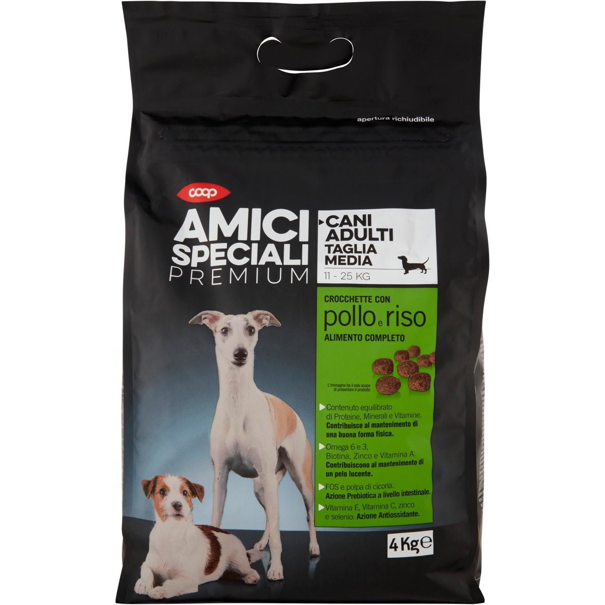 Crocchette per cani pollo e riso taglia m COOP - AMICI SPECIALI 4000 G ...