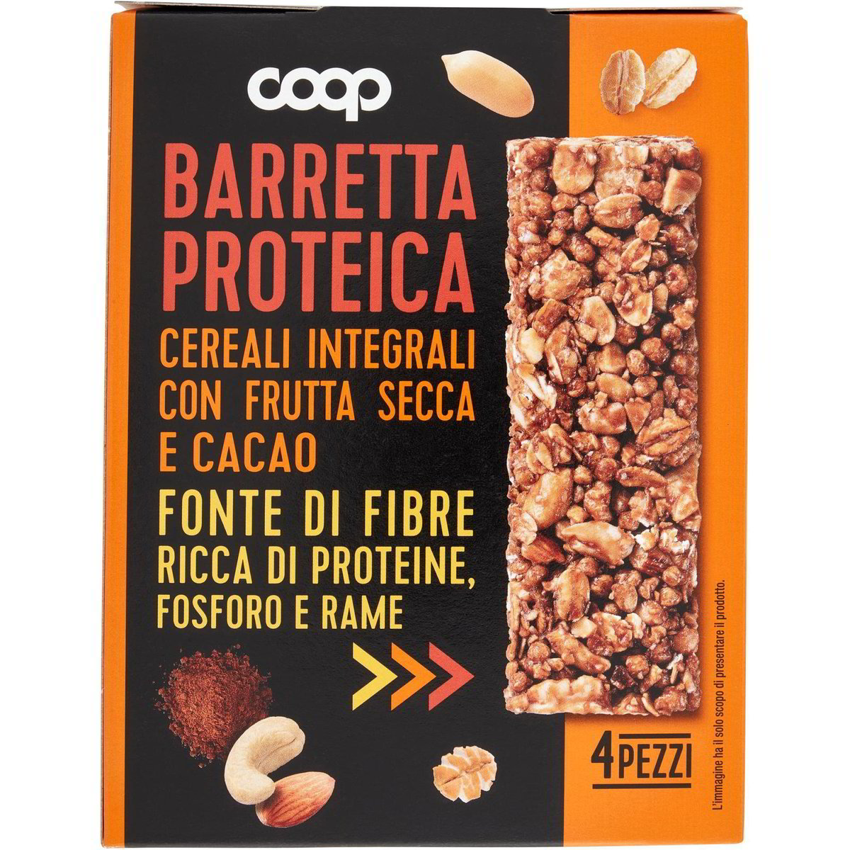 Barretta proteica con cereali/frutta secca/cacao COOP 4 X 28 G - Coop Shop