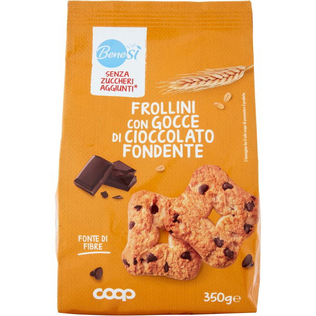 Frollini con gocce di cioccolato fondente COOP - BENE SI 350 G - Coop Shop