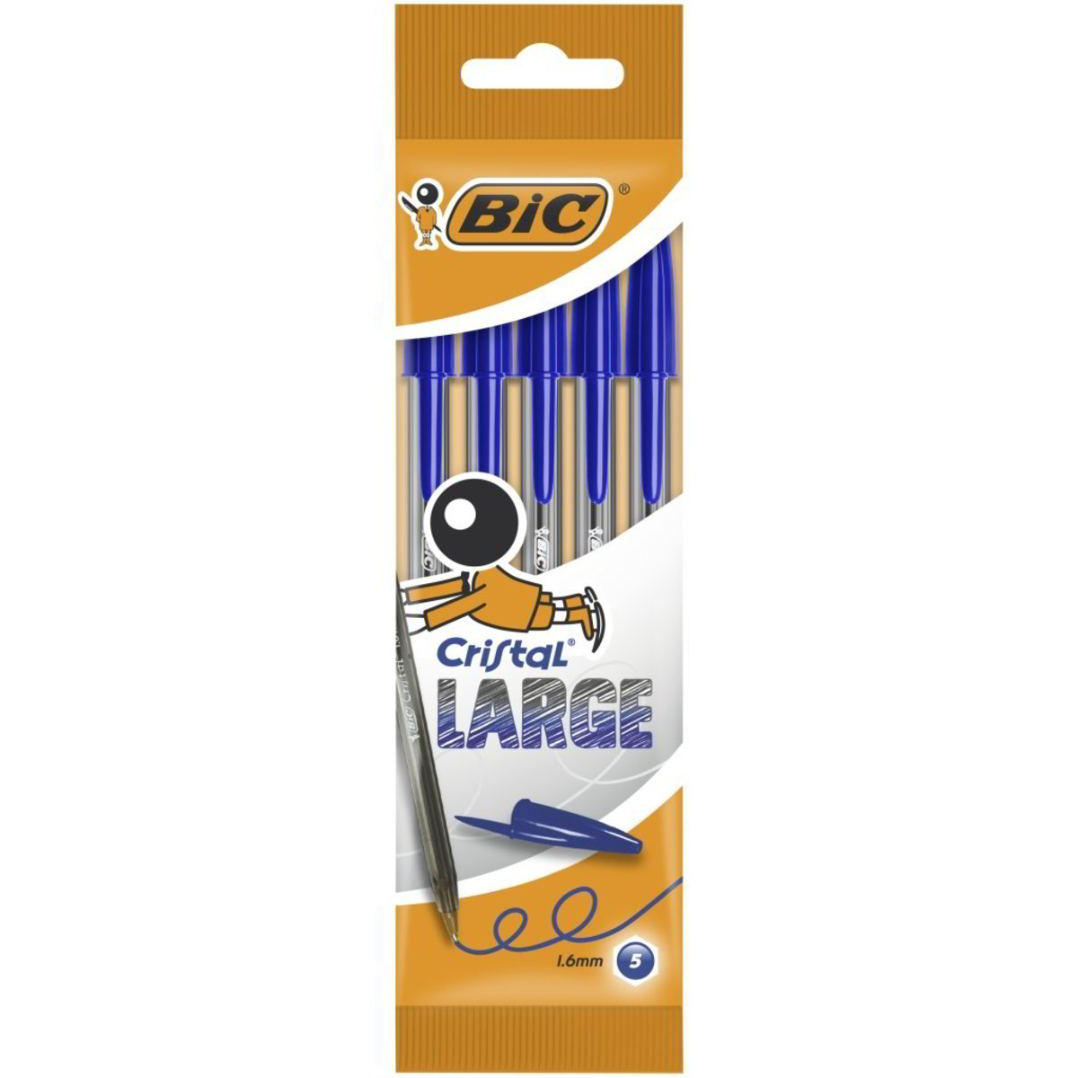 Biro cristal large bic blu 1,6mm x5 BIC 1 PZ - Coop Shop