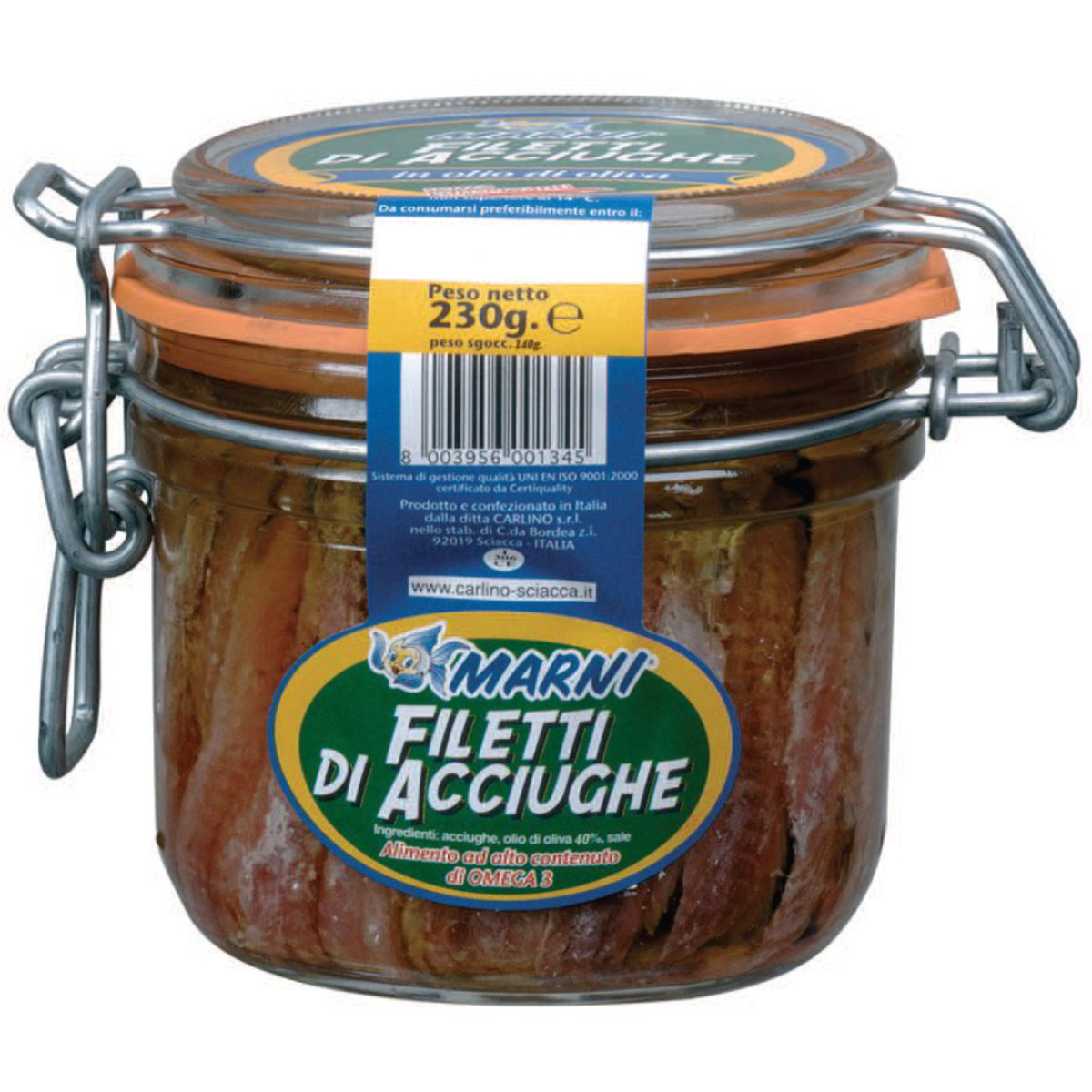 Acciughe filetti in olio di oliva CARLINO 230 G - Coop Shop