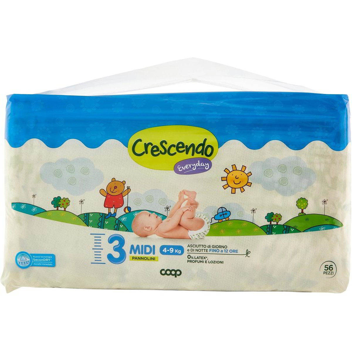 Pannolini midi tg.3 4-9 kg x56 COOP - CRESCENDO 1 PZ - Coop Shop