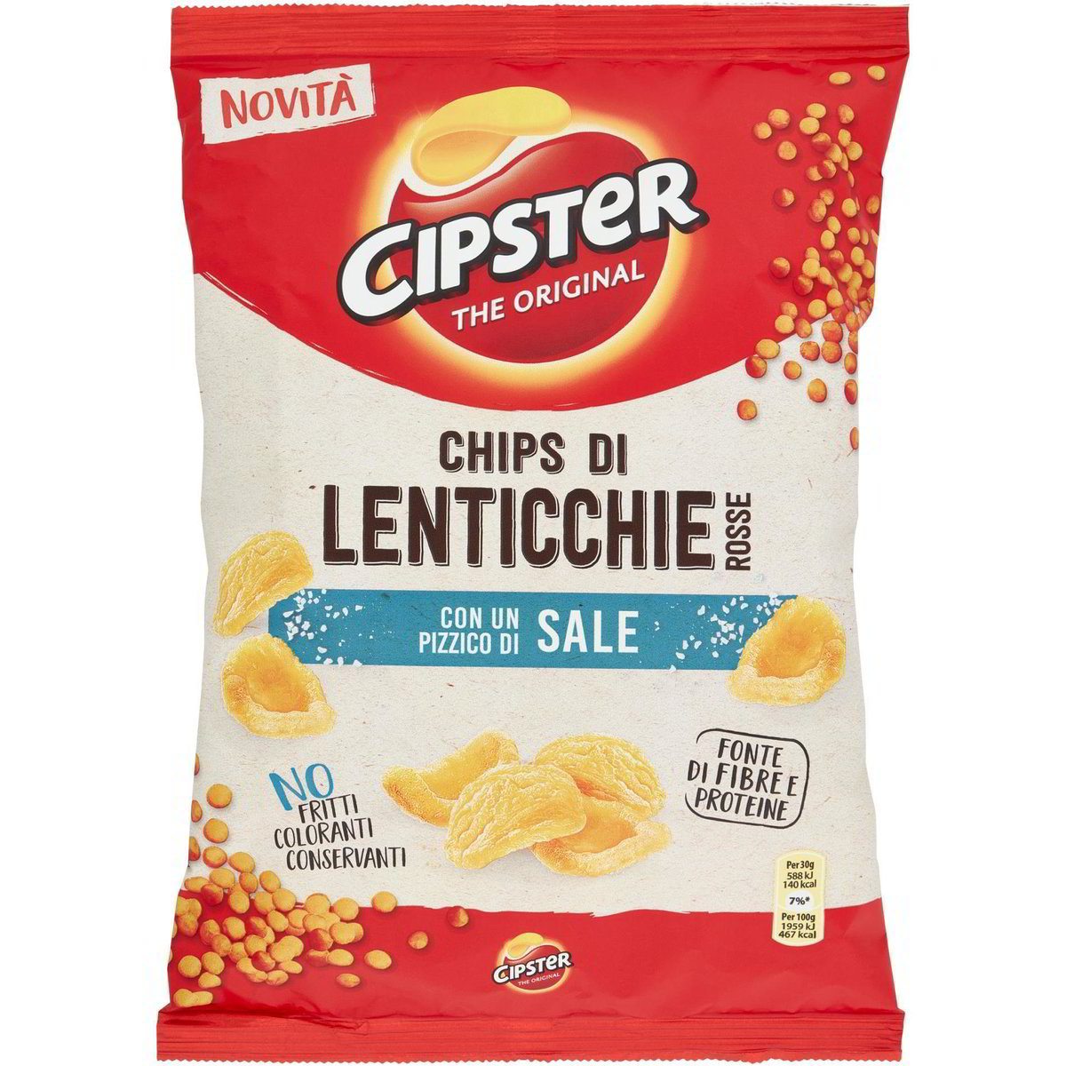 Patatine chips di lenticchie rosse con sale CIPSTER 80 G - Coop Shop