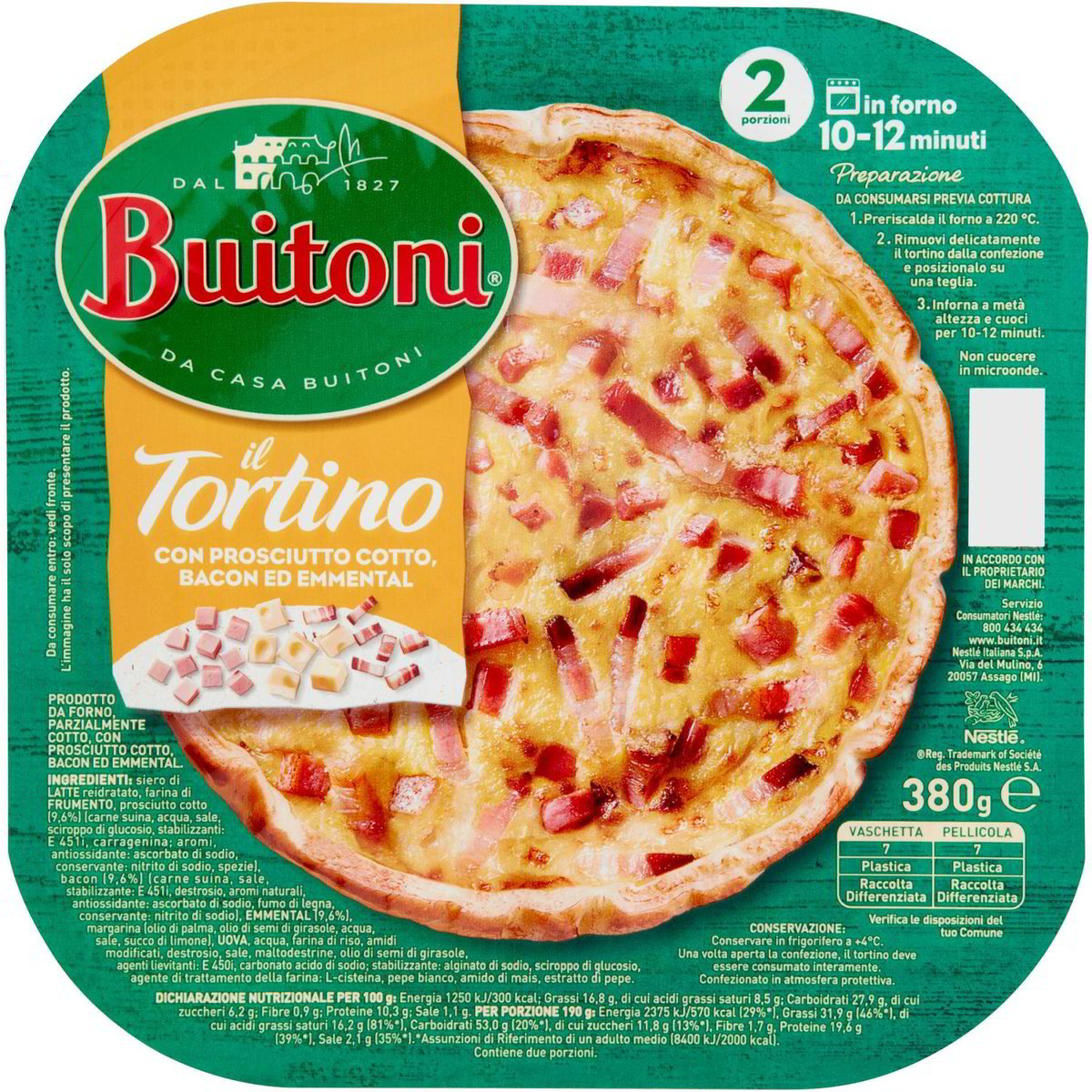 Tortino brisée con prosciutto/bacon/emmental BUITONI 380 G - Coop Shop