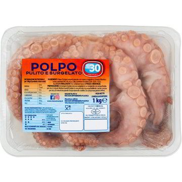 Polpo pulito e surgelato MENO 30 1000 G - Coop Shop