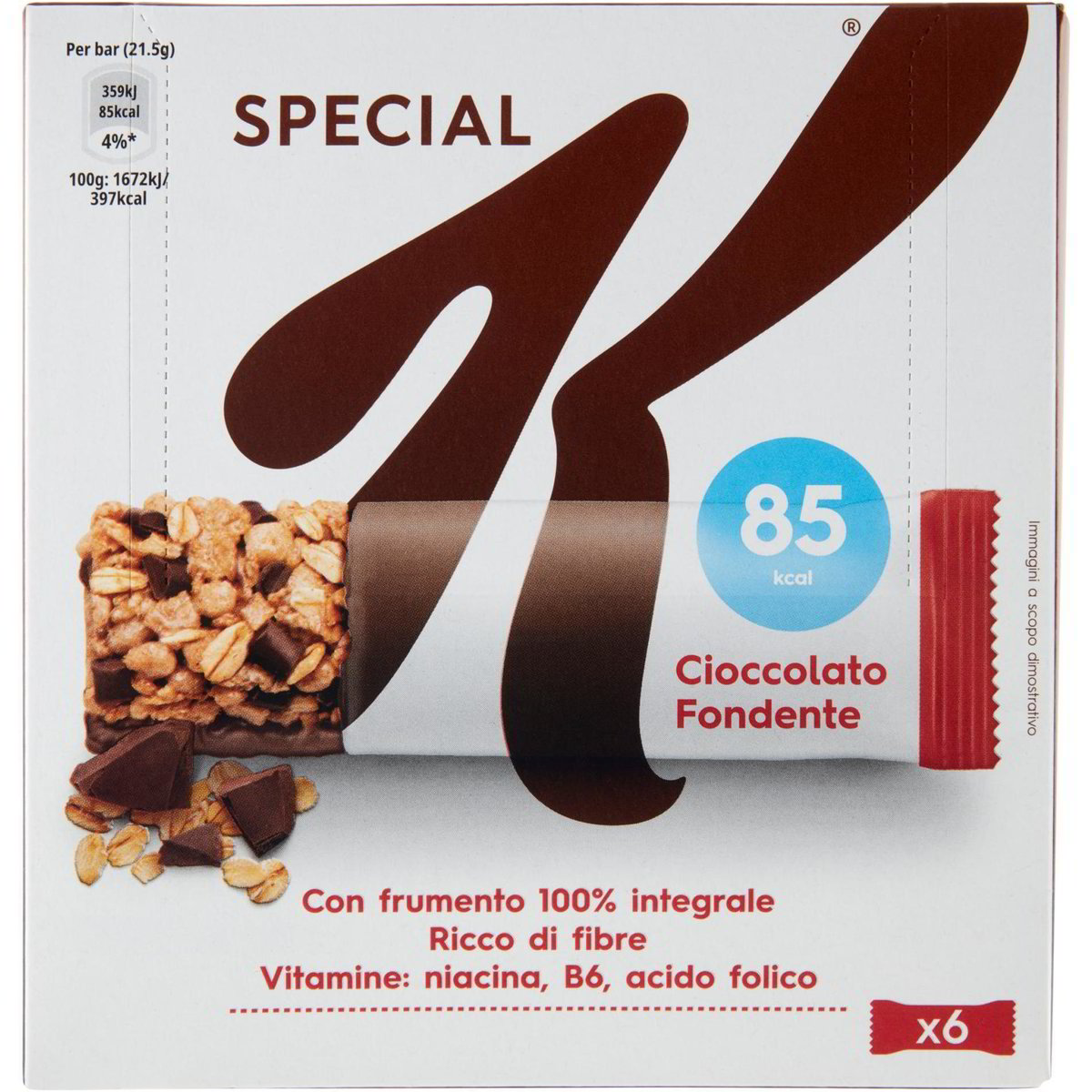 Barrette di cioccolato fondente special k KELLOGG'S 6 X 21,5 G - Coop Shop