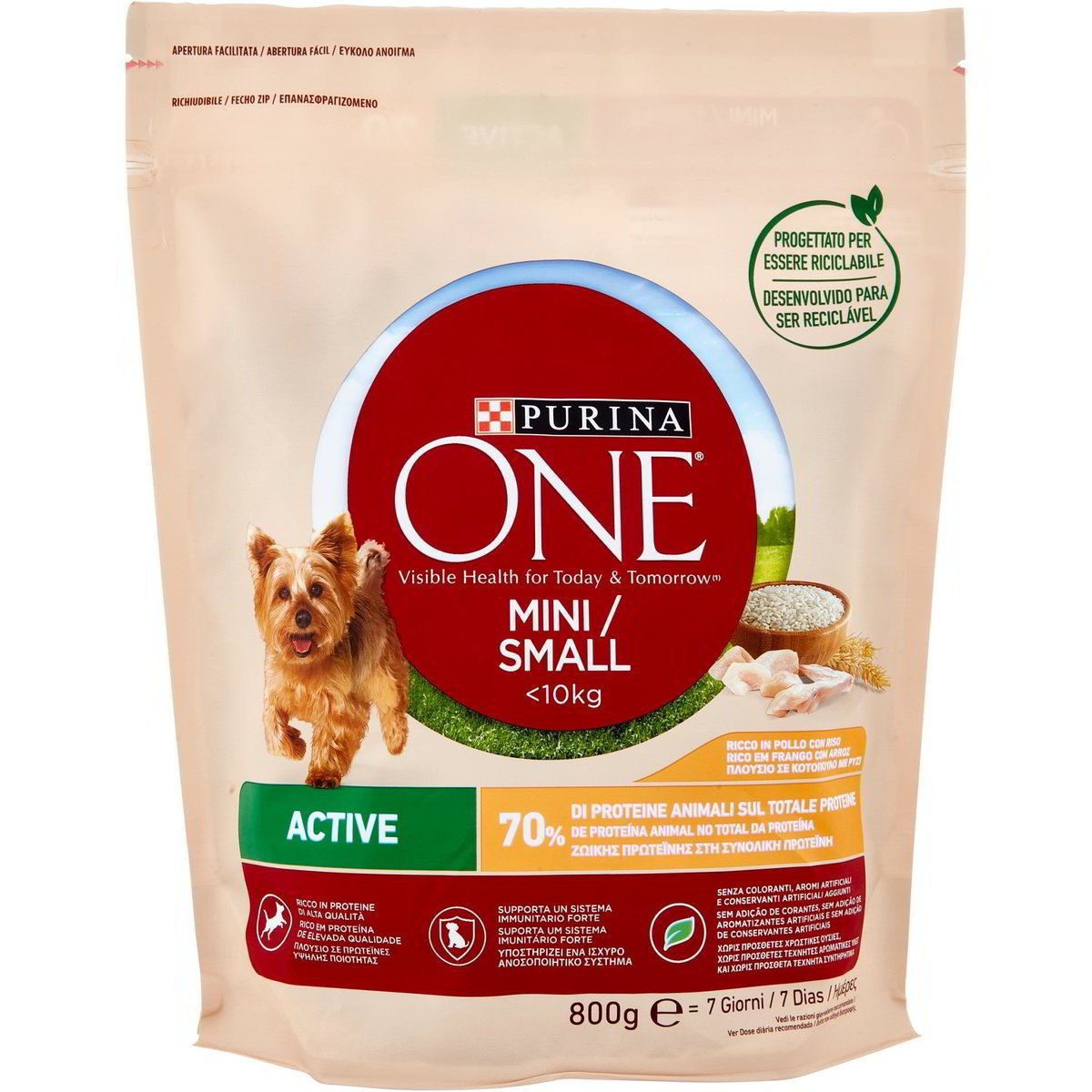 Crocchette per cani active con pollo e riso PURINA ONE 800 G - Coop Shop