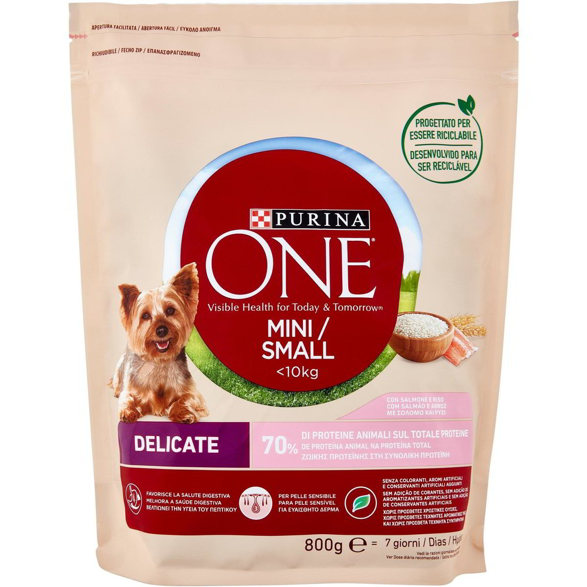 Crocchette per cani delicate con salmone e riso PURINA ONE 800 G - Coop ...