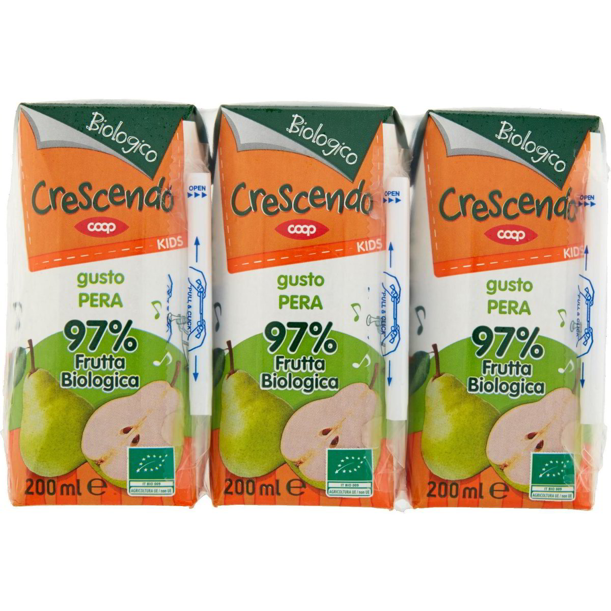 Succo pera 97% COOP - CRESCENDO KIDS 3 X 200 ML - Coop Shop