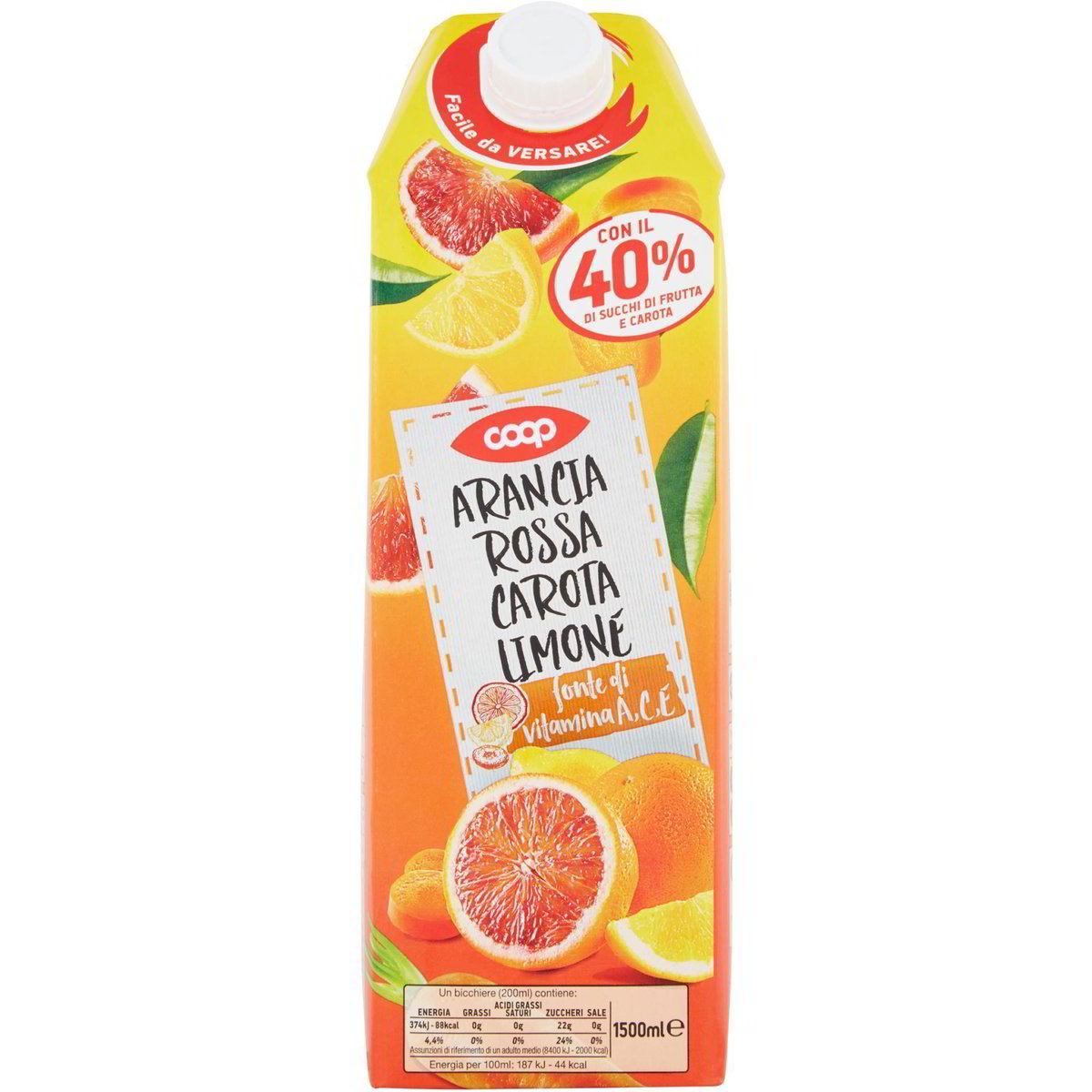 Succo ace arancia rossa/carota/limone con vitamine COOP 1500 ML - Coop Shop