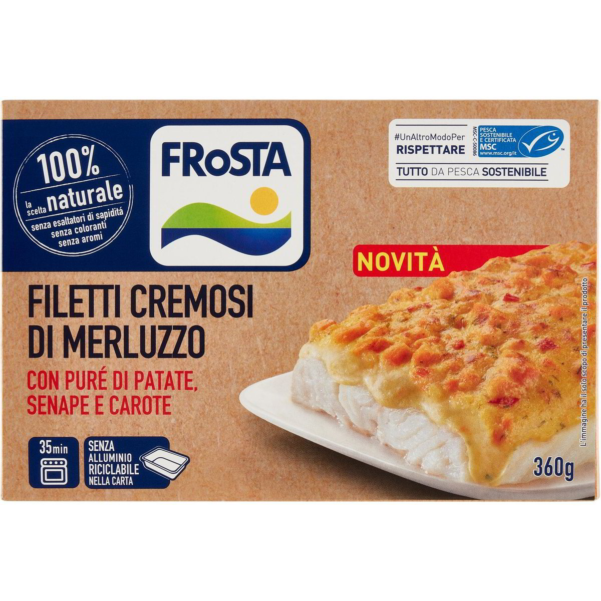 Merluzzo filetti purè patate con senape e carote FROSTA 360 G - Coop Shop