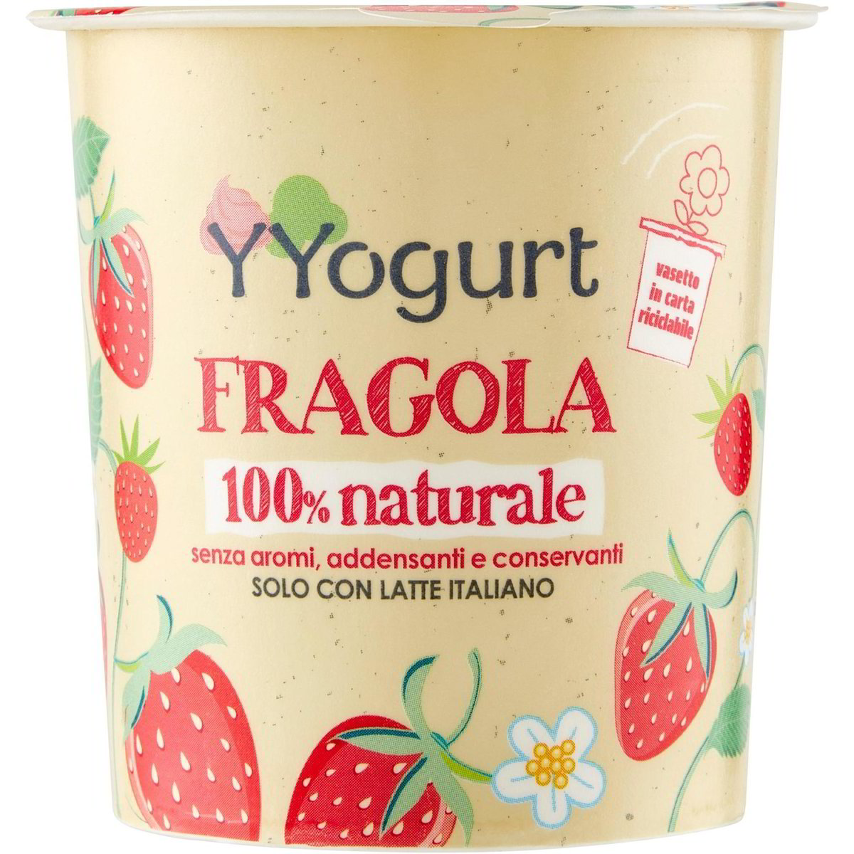 Yogurt intero alla fragola 100% naturale CENTRALE DEL LATTE DI TORINO ...