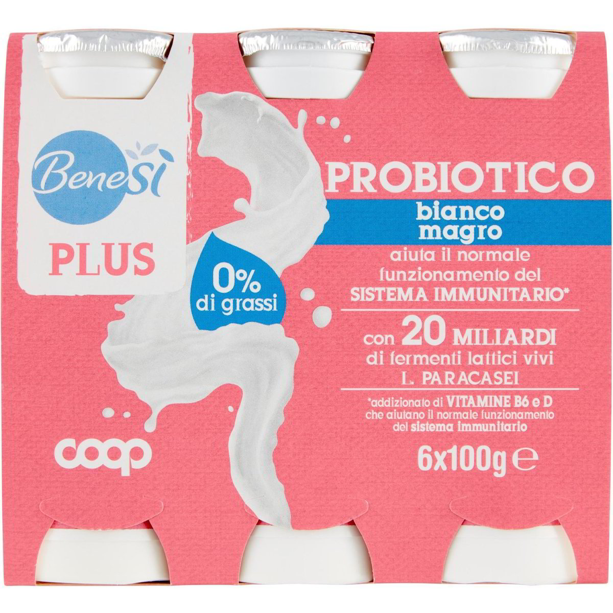 Yogurt da bere bianco magro probiotico plus COOP - BENE SI 6 X 100 G ...