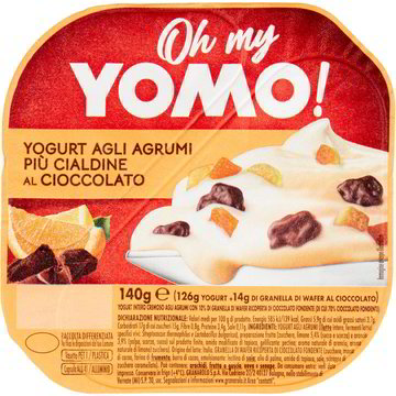Yogurt agli agrumi con cialdine al cioccolato YOMO 140 G - Coop Shop