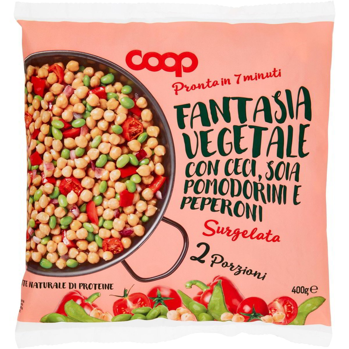 Fantasia vegetale ceci/soia/pomodorini/peperoni COOP 400 G - Coop Shop