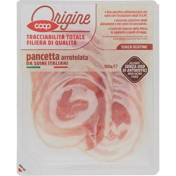 Pancetta arrotolata COOP - ORIGINE 100 G - Coop Shop