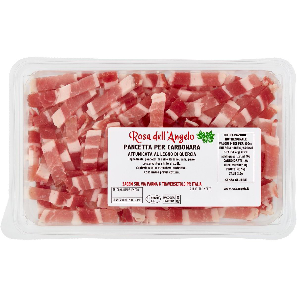 Pancetta a cubetti ROSA DELL ANGELO 120 GR - Coop Shop