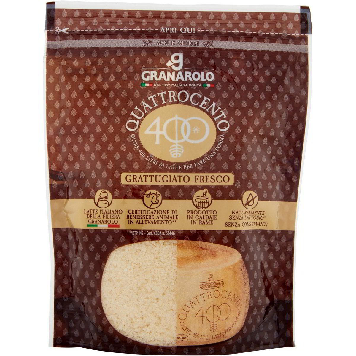 Formaggio quattrocento grattugiato GRANAROLO 85 G - Coop Shop