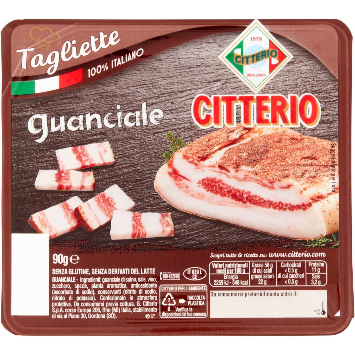 Guanciale tagliette CITTERIO 90 G - Coop Shop