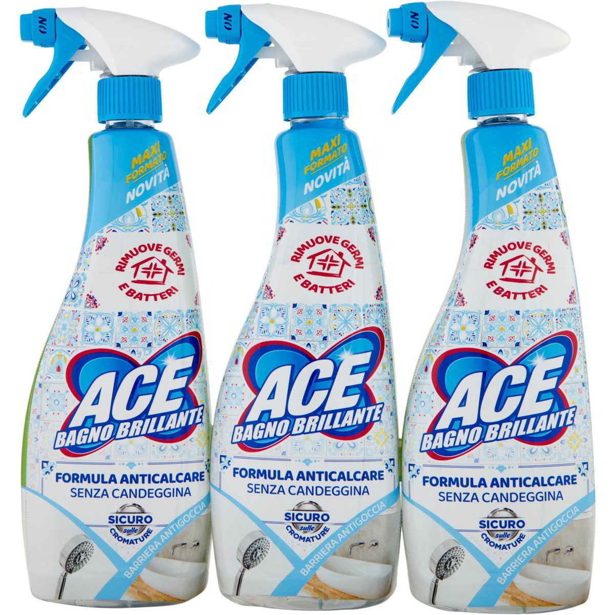 Anticalcare spray bagno brillante ACE 3 X 800 ML - Coop Shop