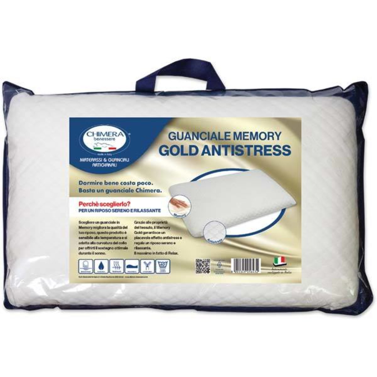 Cuscino guanciale memory gold antistress CHIMERA 1 PZ - Coop Shop