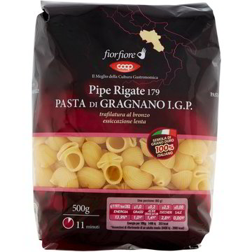 Pipe rigate n.179 di gragnano igp COOP - FIOR FIORE 500 G - Coop Shop