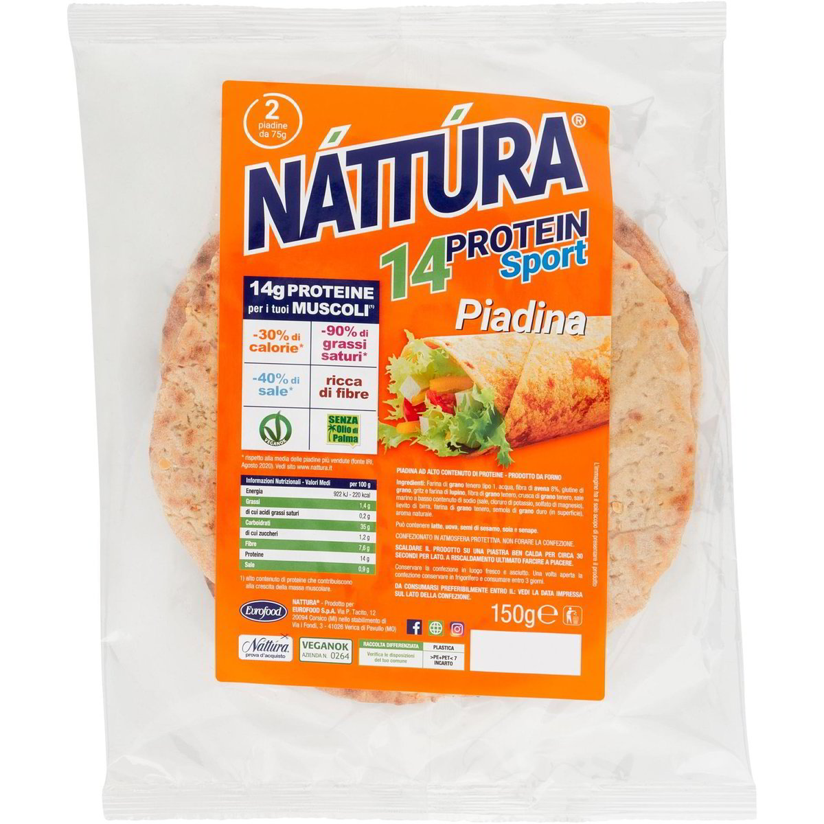 Piadina protein sport NATTURA 2 X 75 G - Coop Shop