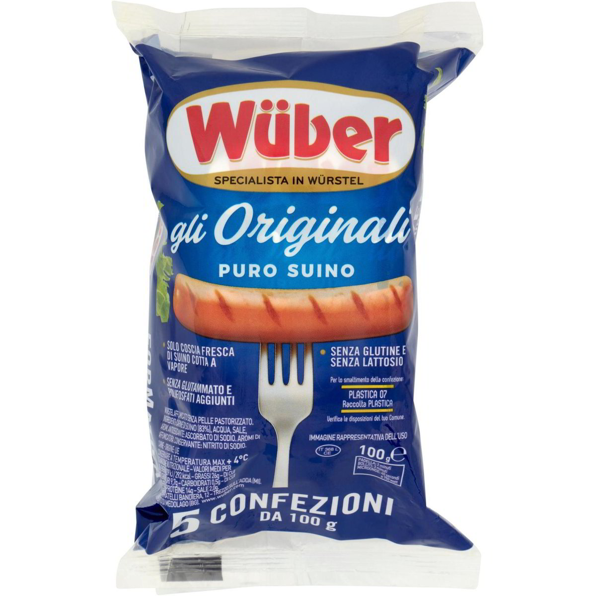 Wurstel l'originale blu WUBER 5 X 100 G - Coop Shop