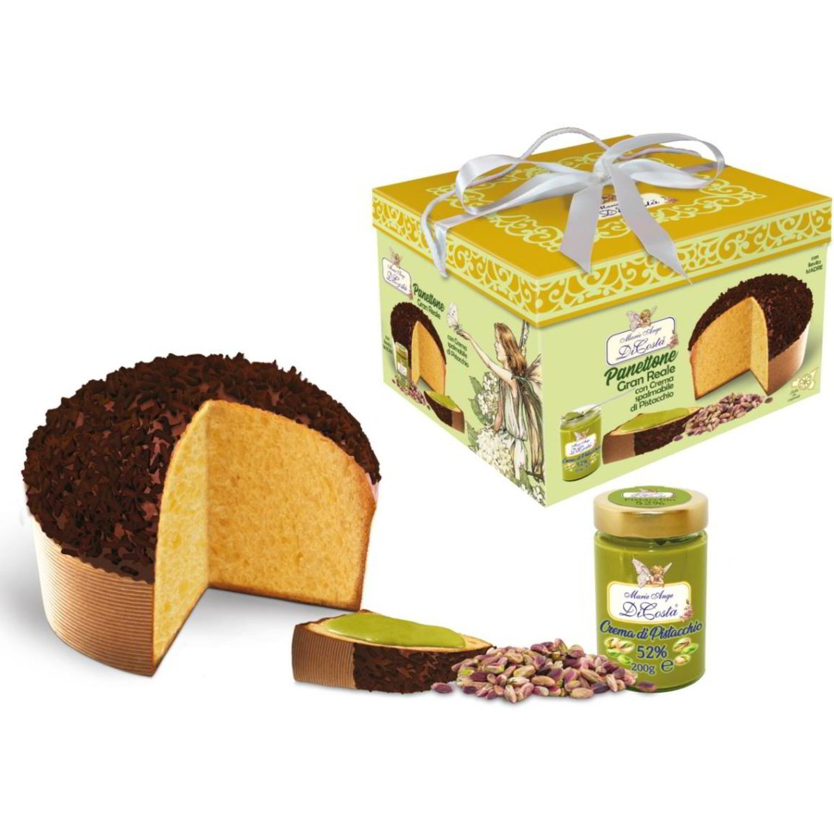 Panettone gran reale + vasetto crema pistacchio MARIE ANGE DI COSTA 1 ...