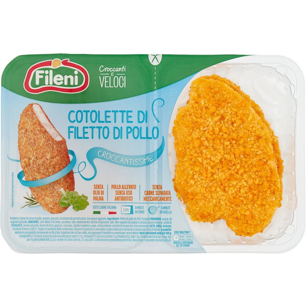 Pollo cotolette di petto FILENI 440 G - Coop Shop