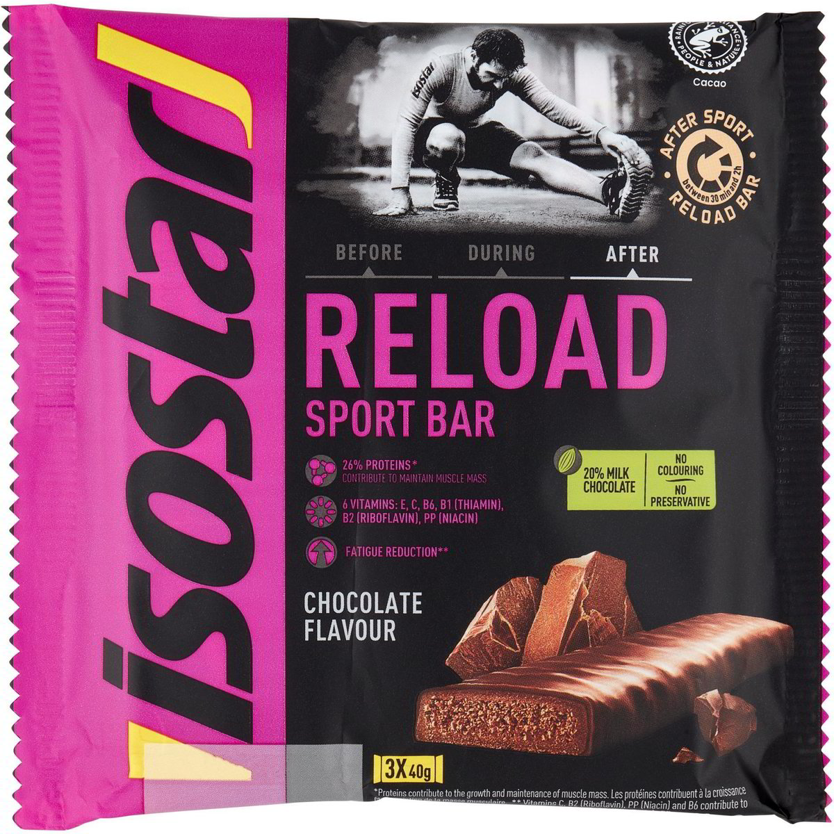 Barrette isostad reload chocolate ISOSTAD 3 X 40 G - Coop Shop