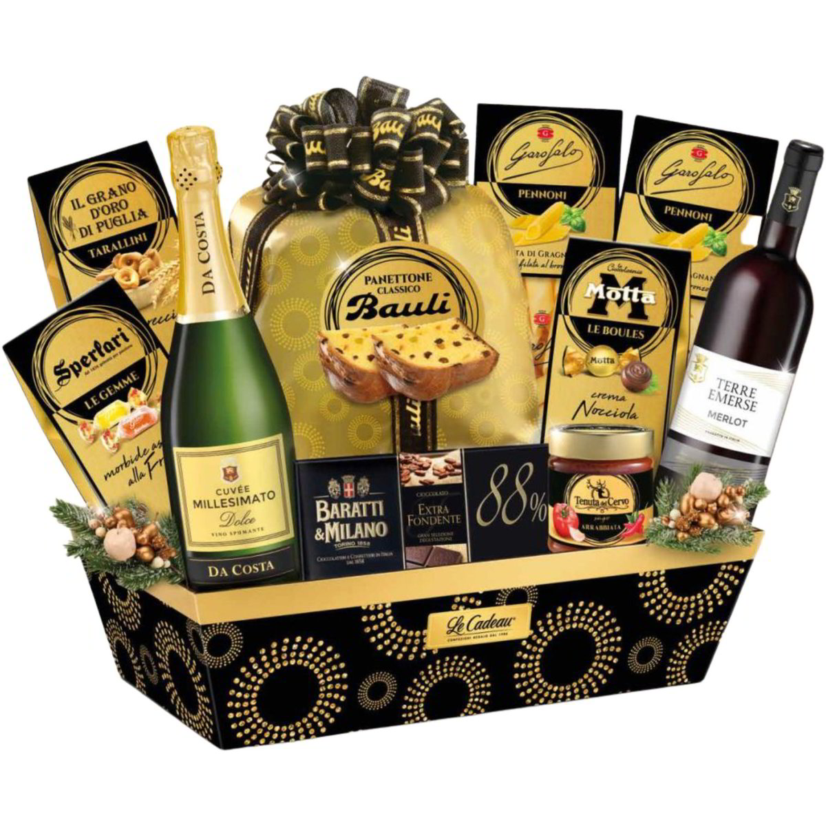 Cesto di natale oro nero LE CADEAU 1 PZ - Coop Shop