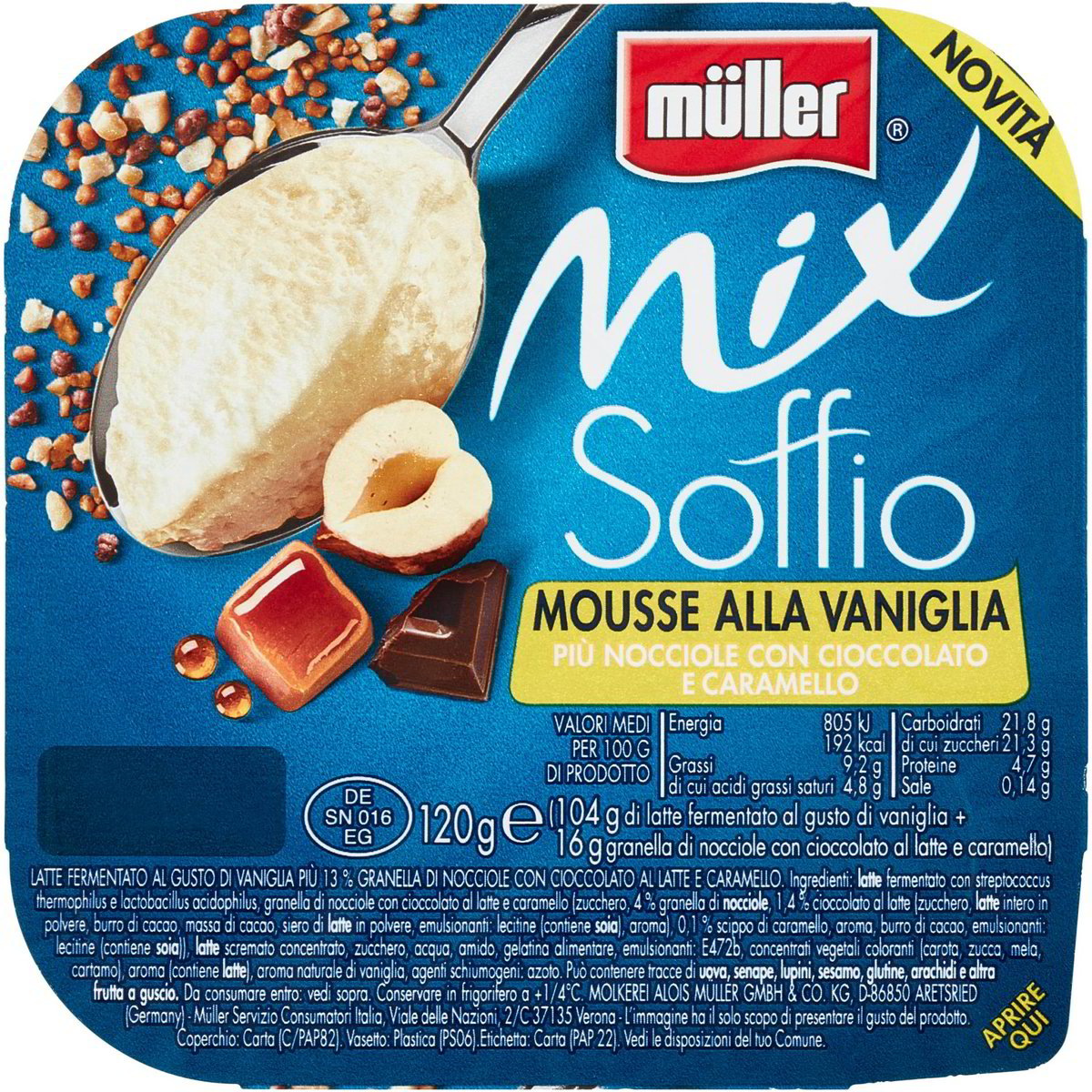 Yogurt mix soffio vaniglia/nocciole/caramello MULLER 120 G - Coop Shop