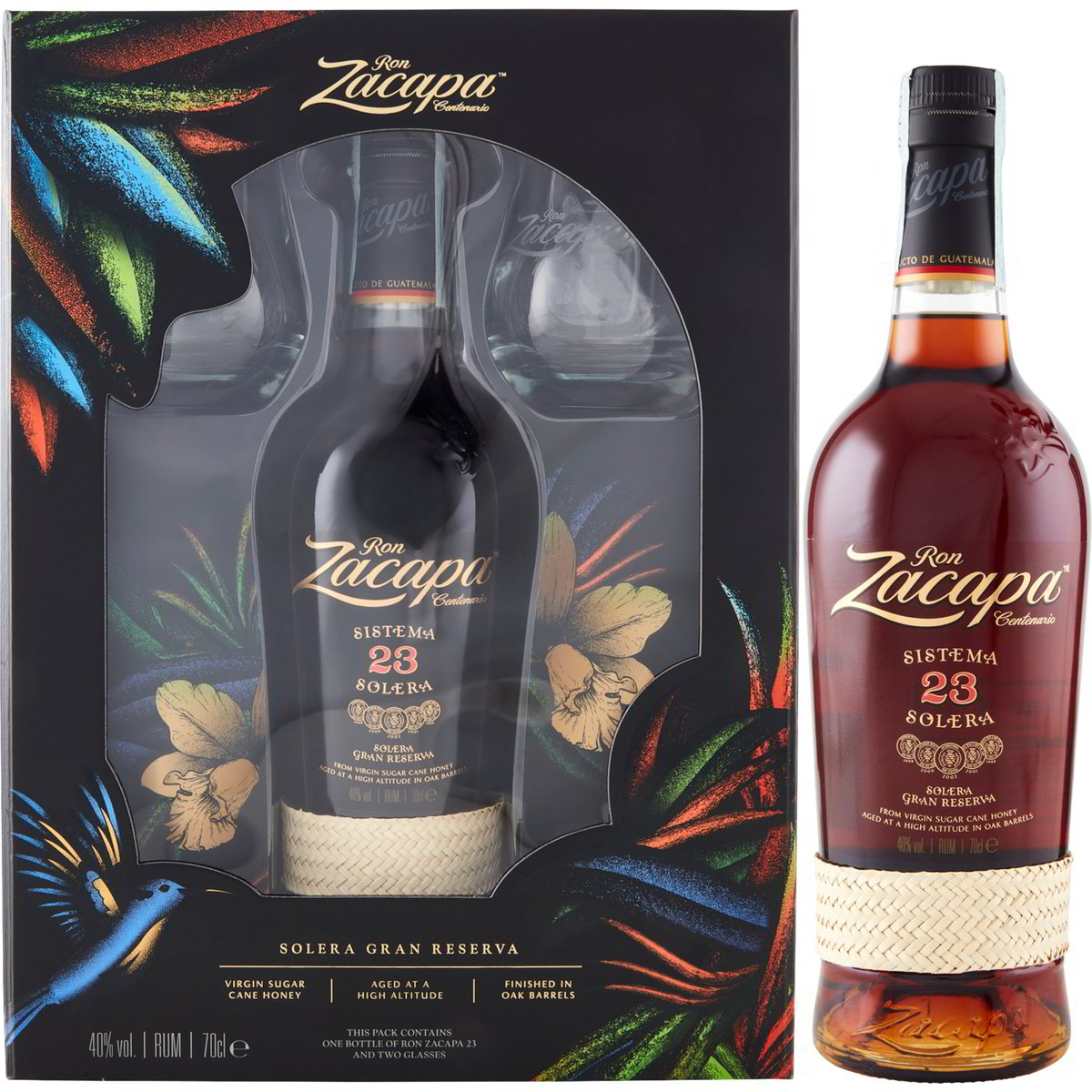 Rum solera gran riserva 23 + 2 bicchieri ZACAPA 700 ML - Coop Shop